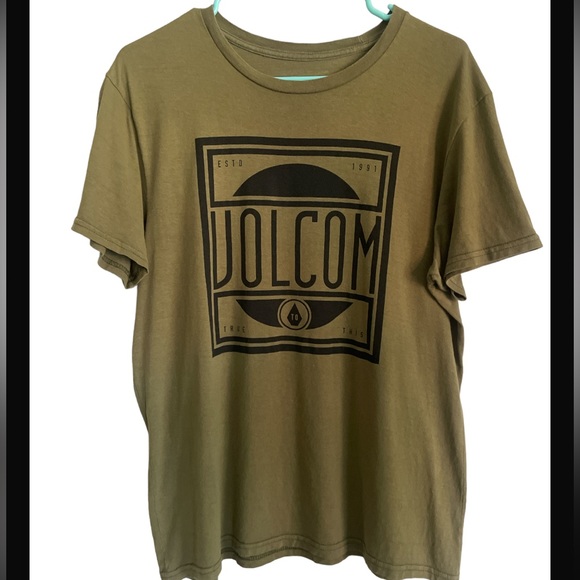 Volcom | Shirts | Mens Olive Green Volcom Short Sleeve Tee | Poshmark